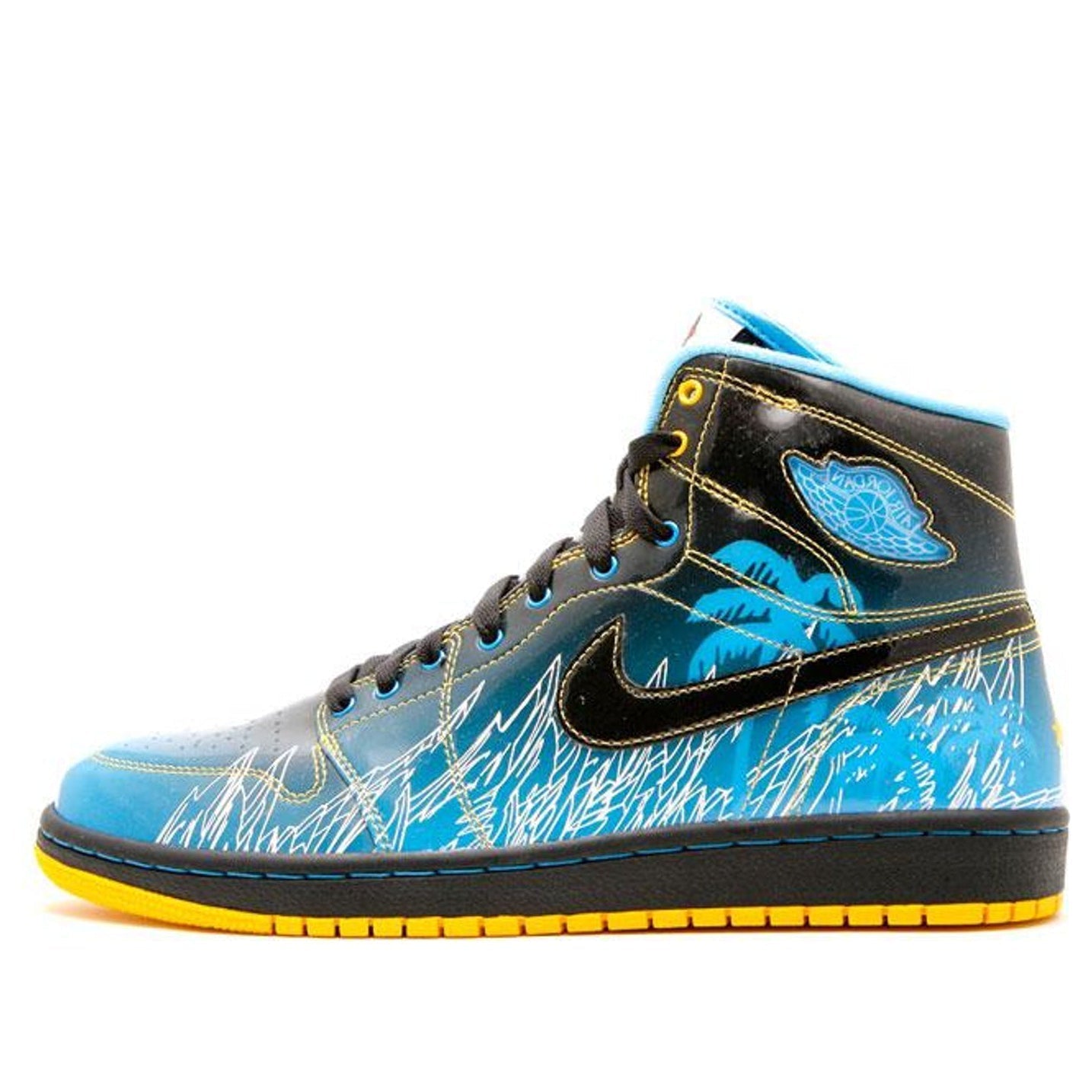 Air Jordan 1 Retro High 'Doernbecher' 2008 Black/Vivid Blue-White-Vars ...